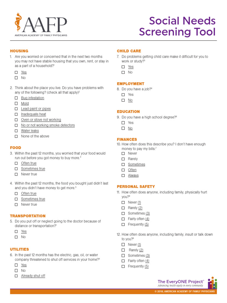 Hops19 Physician Form Sdoh | PDF