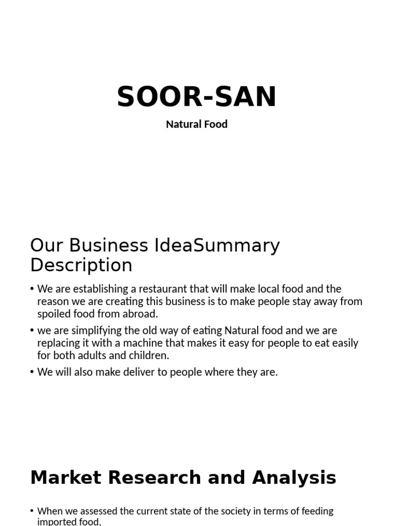 Bussines Plan Group Two (1) (1) - 6 | PDF | Foods | Economies