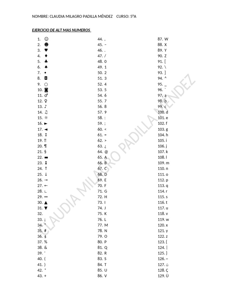 Ejercicio de Alt Mas Numeros (Thiago) | PDF