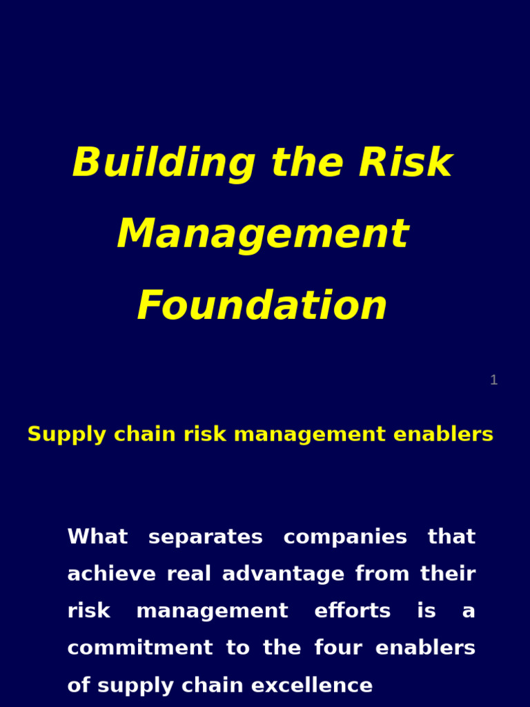 4.SCRM- Building the risk management foundation | PDF | Risk Management ...