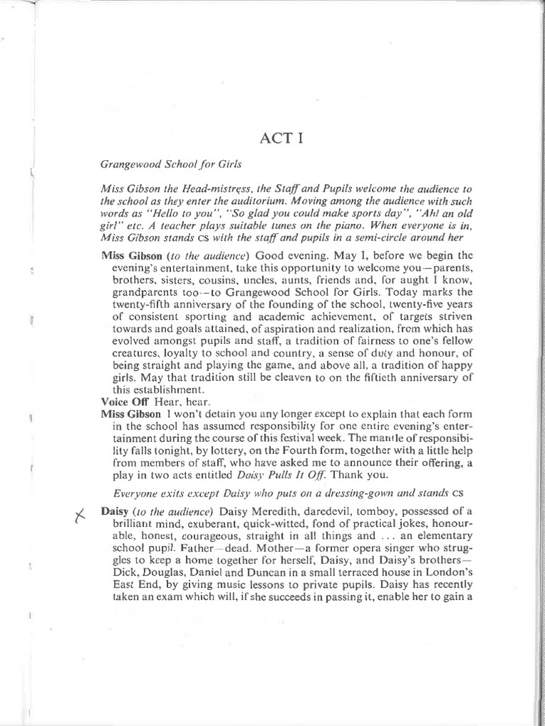 Daisy Pulls It Off Script | PDF