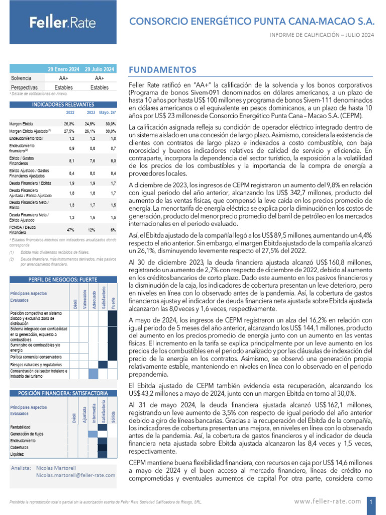 Feller-Rate-julio-2024 | PDF | Business | Economias