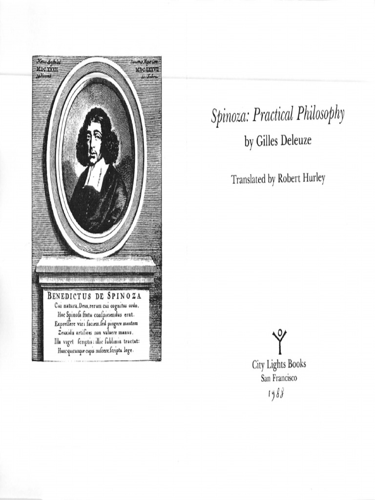 Life of Spinoza (By Gilles Deleuze) | PDF
