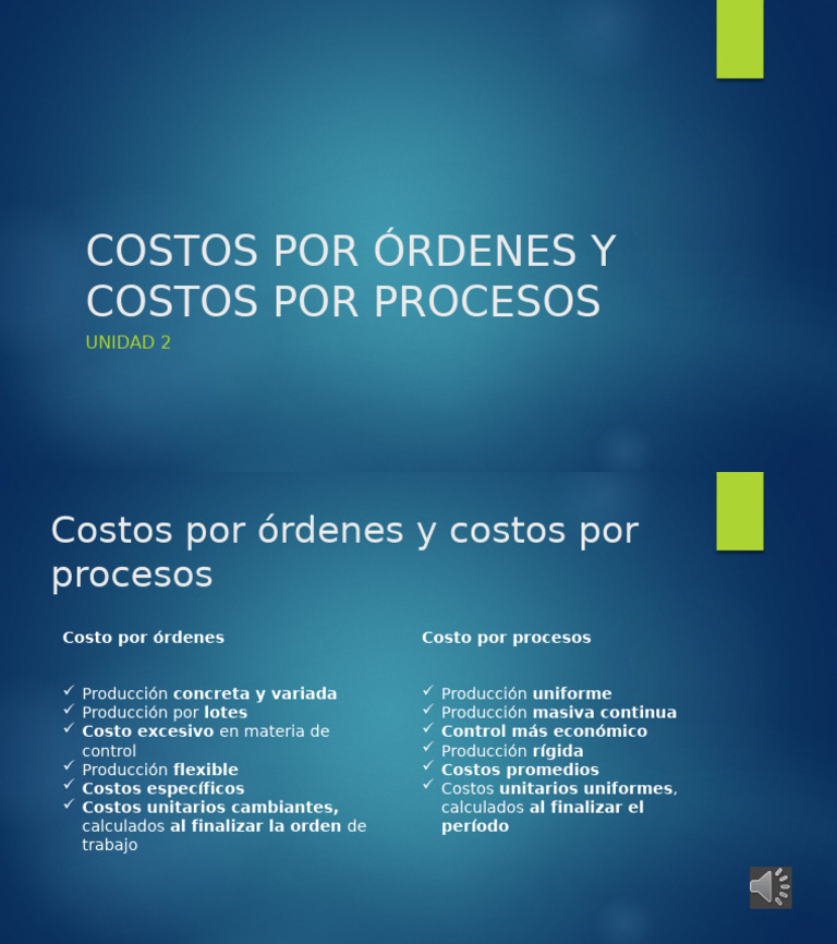 U2 - Costos Por Ordenes y X Procesos | PDF