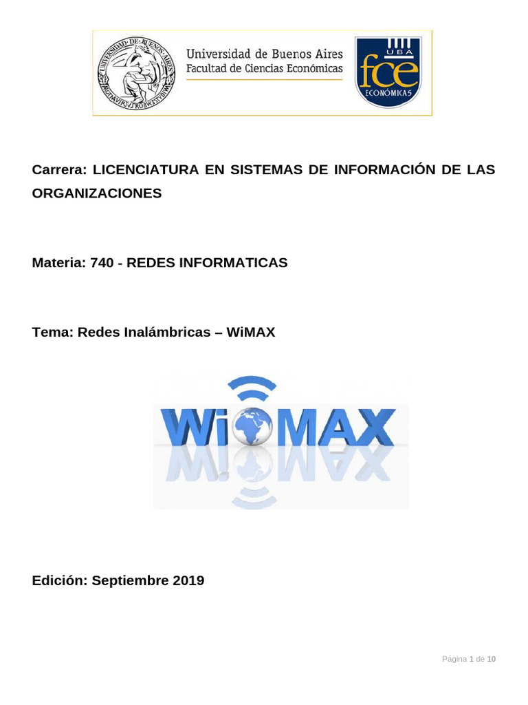 3a-ML-Redes Inalambricas WiMAX | PDF | Wi Max | Red inalámbrica