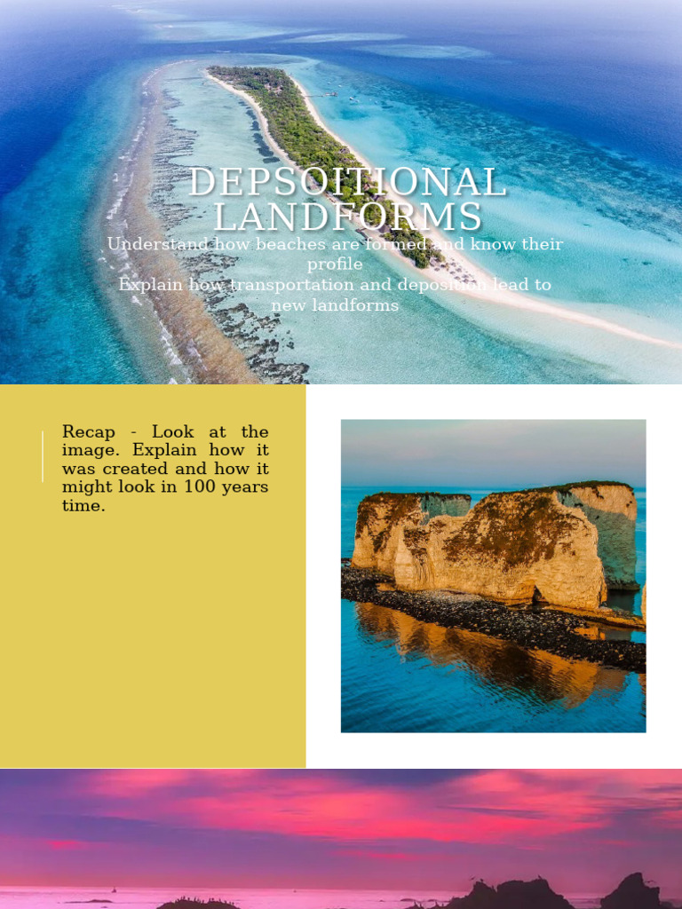 6 Depositional Landforms | PDF | Beach | Shoal