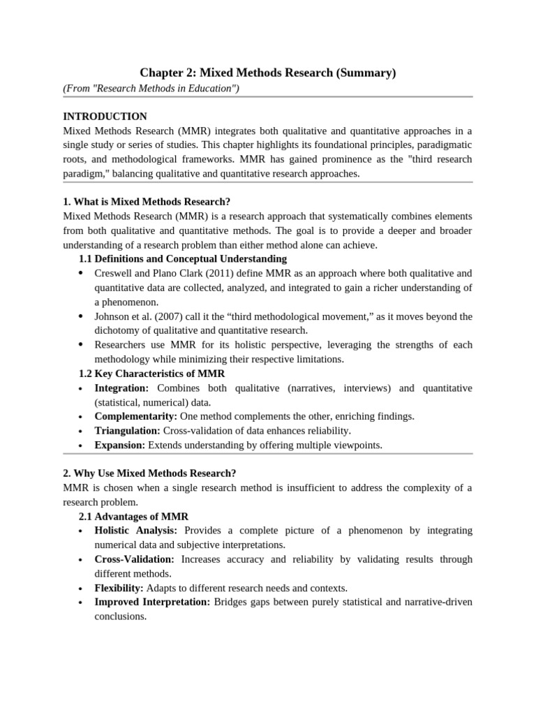 Understanding Mixed Methods Research | PDF | Methodology | Qualitative ...