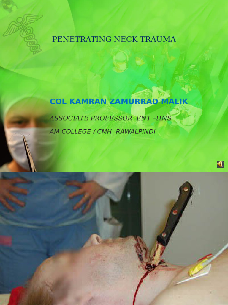 Penetrating Neck Trauma | PDF | Common Carotid Artery | Neck