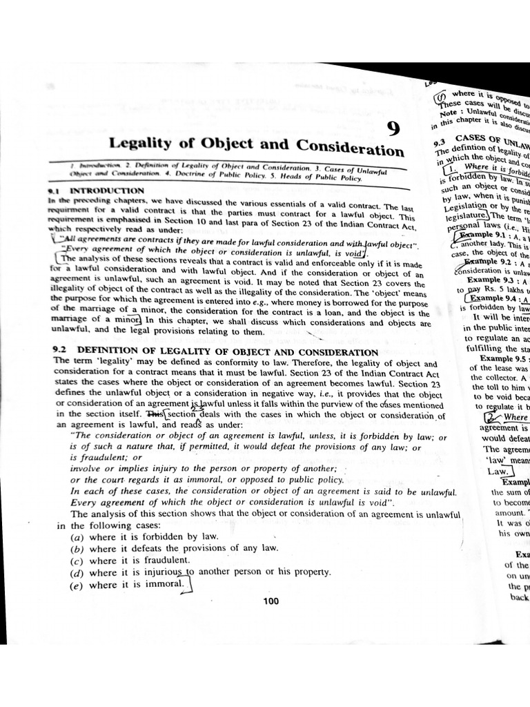 legality of object &consideration | PDF
