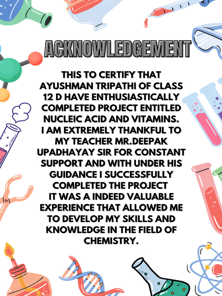 Colorful Illustration Chemistry Blank Paper A4 Document | PDF