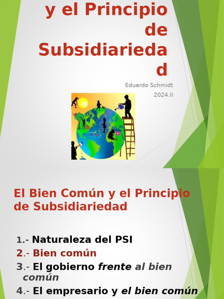 _El Bien Común y Subsidiaridad (2) | PDF | Bien común | Estado (política)