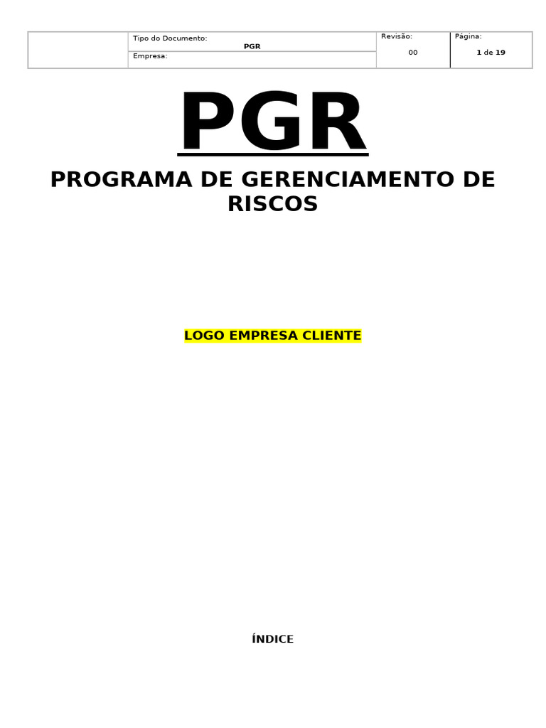 MODELO PGR ALTERNATIVO WGS | PDF | Ambiente natural
