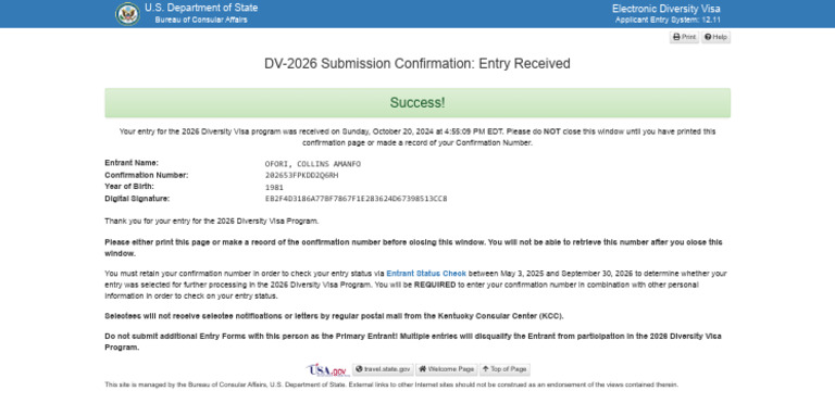 Electronic Diversity Visa Program | PDF | Travel Visa | Immigration