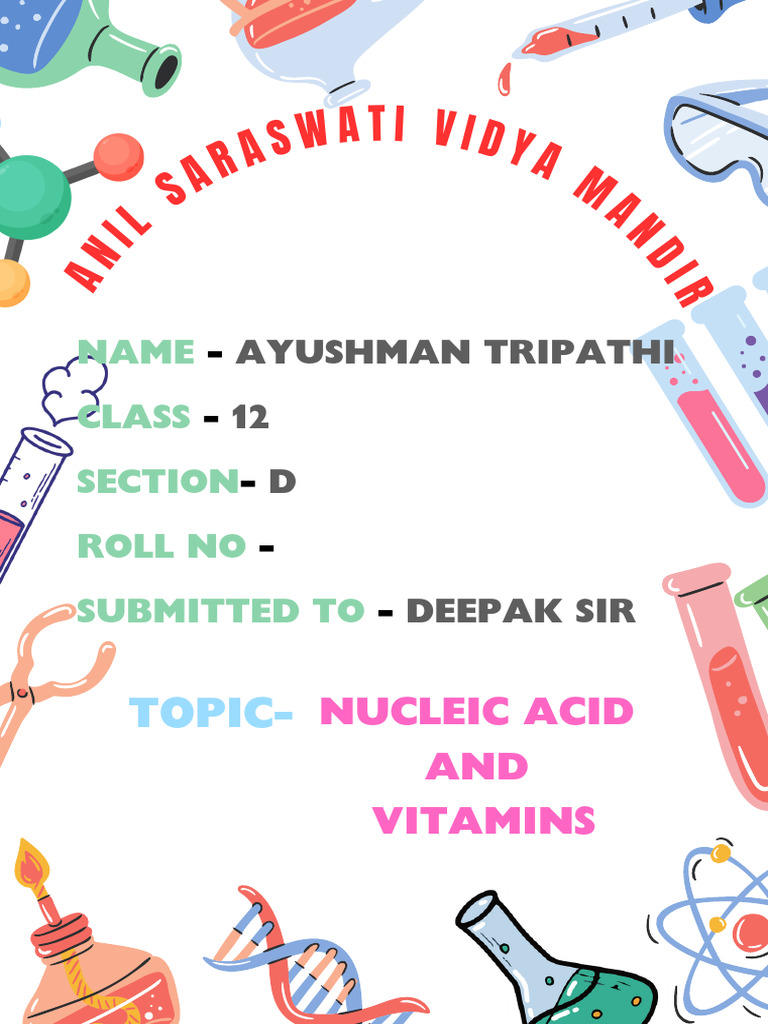 Colorful Illustration Chemistry Blank Paper A4 Document | PDF