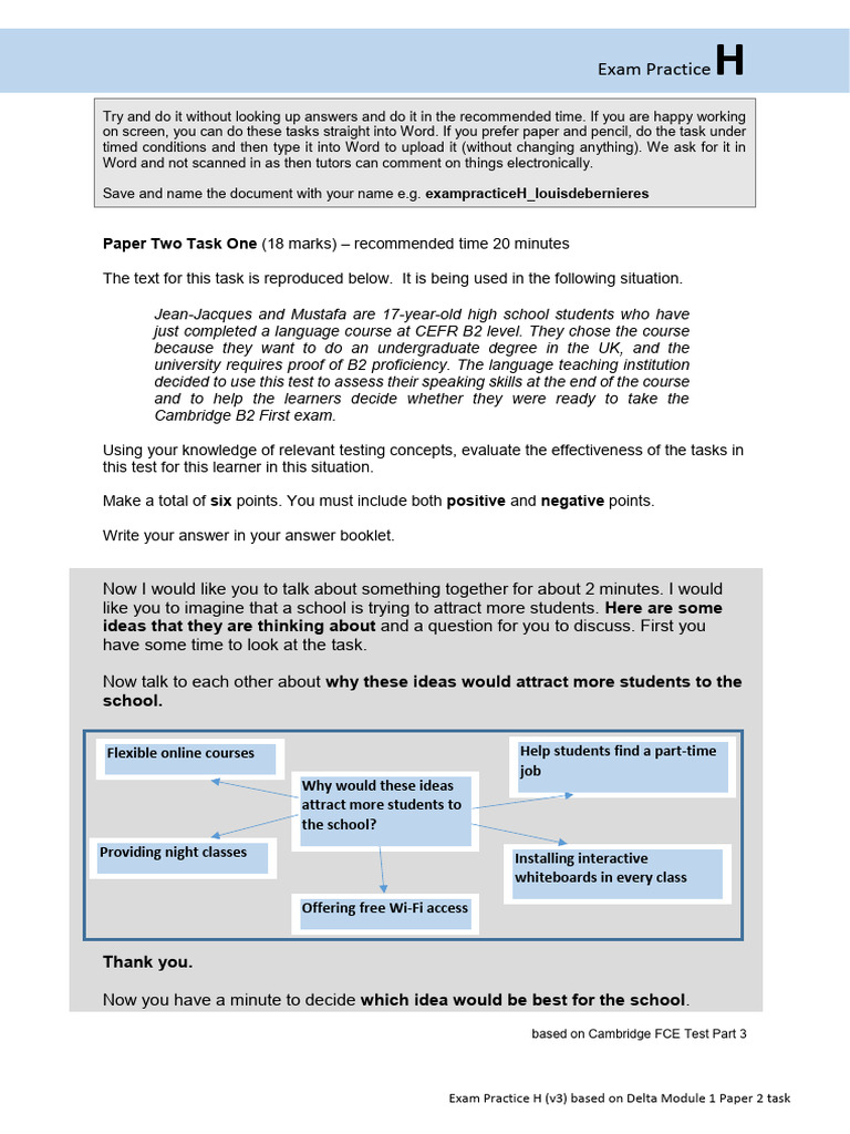 Exam Practice H v3 | PDF | Human Communication | Cognitive Science