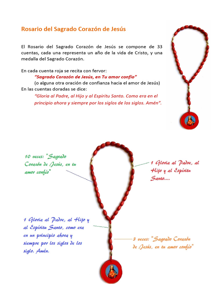 Rosario del Sagrado Corazón: Guía | PDF
