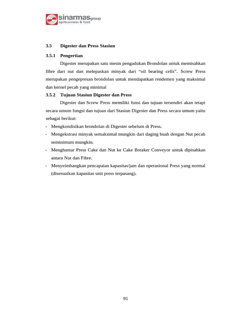Bab 3.5 Digester Dan Press Stasiun | PDF