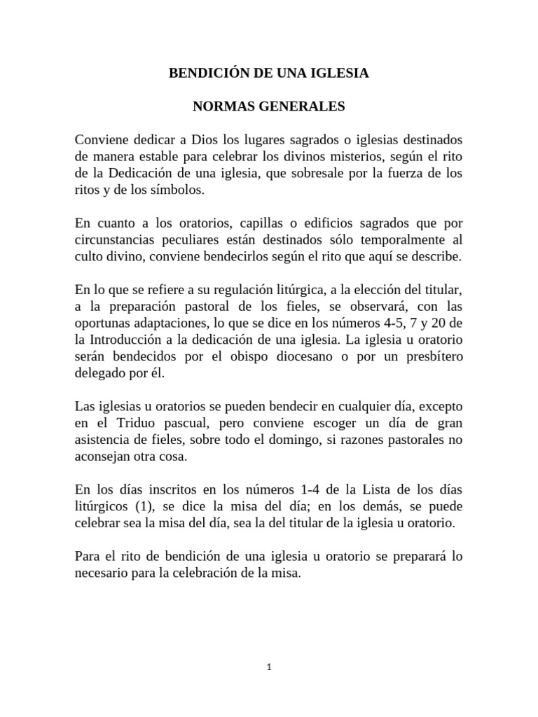 Bendición y Ritos de Iglesia | PDF | eucaristía | Bendición
