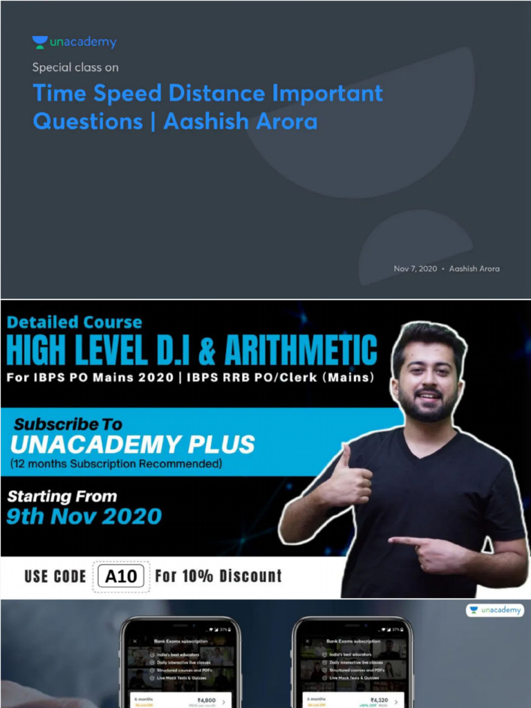 Time Speed Distance Important Questions Aashish Arora No Anno | PDF