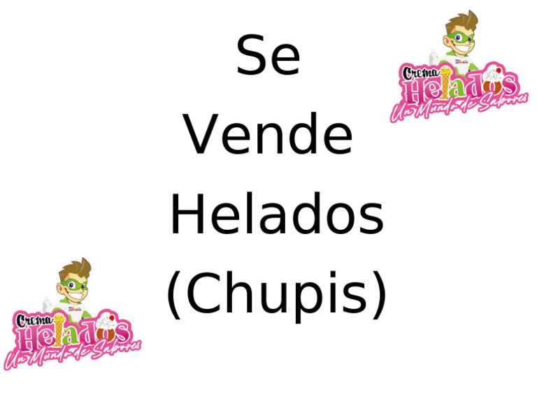 Se Vende Helados (Chupis) | PDF