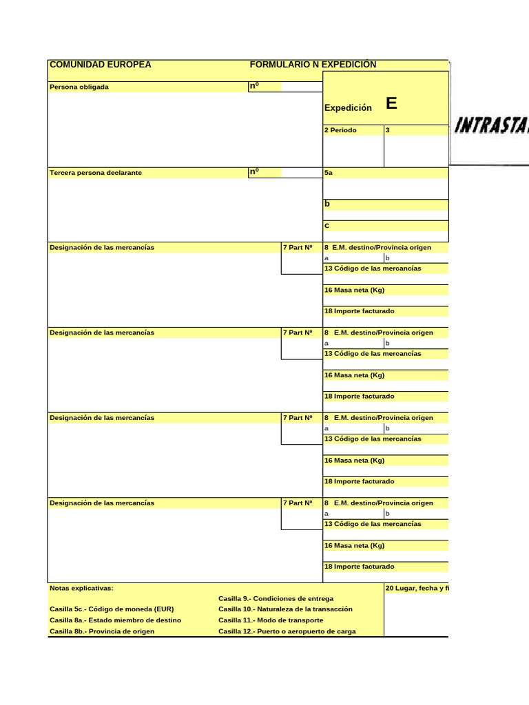 Unlocked Intrastat Excel para Trabajar | PDF | El comercio internacional