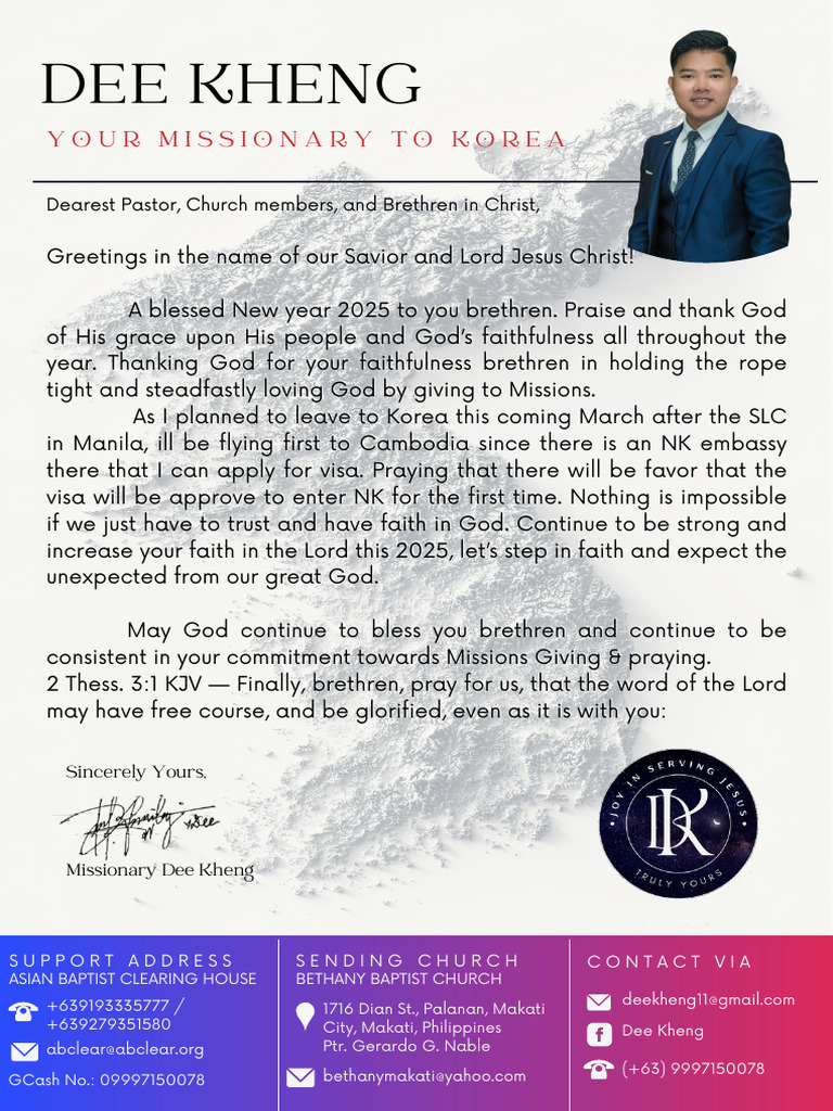 4th QTR Mission Letters | PDF | The Gospel | Jesus