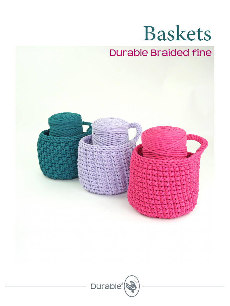 pattern-baskets-us(1) | PDF | Crochet | Figured Fabrics