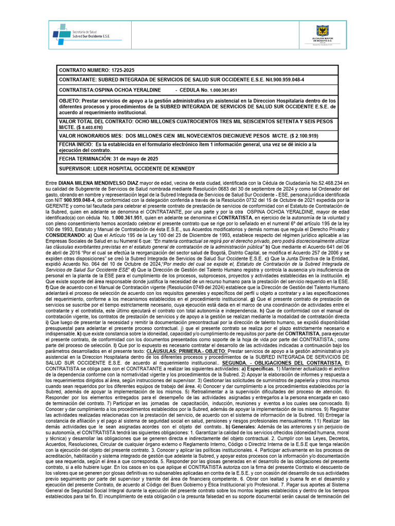 Condiciones Contractuales | PDF | Derecho laboral | Corrupción política