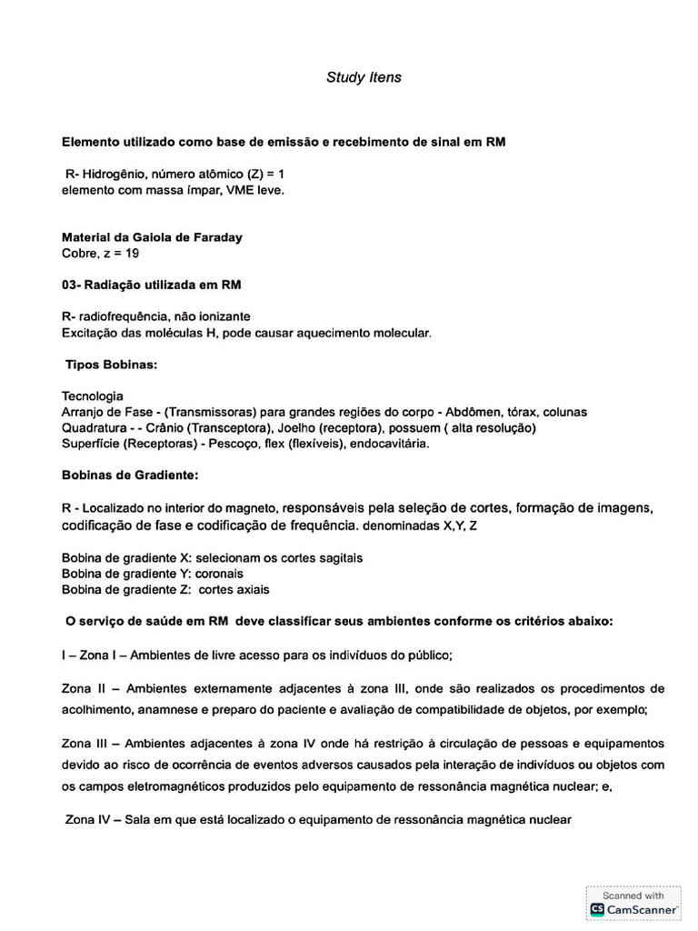 RMN Resumo Estudo | PDF