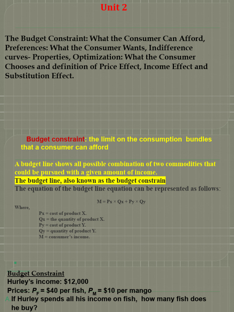 Budget Line Ad Indifference Curve | PDF | Business Economics ...