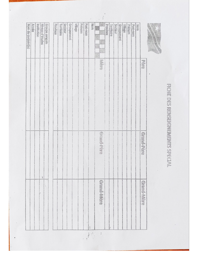 Fiche de Renseignements ANR | PDF