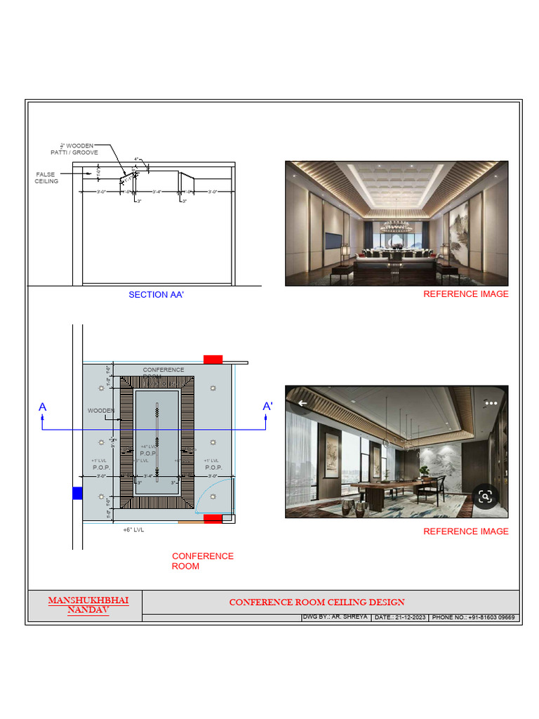 Mansukhbhai (Nandav) - Conference Room Ceiling Design | PDF