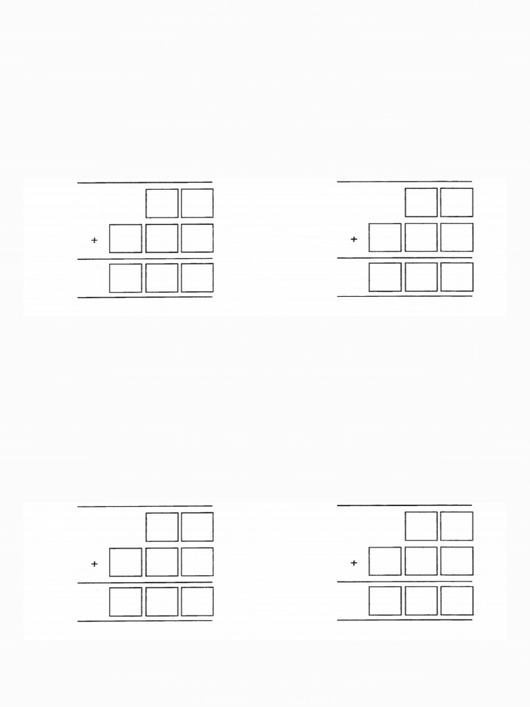 Column Multiplication Template | PDF