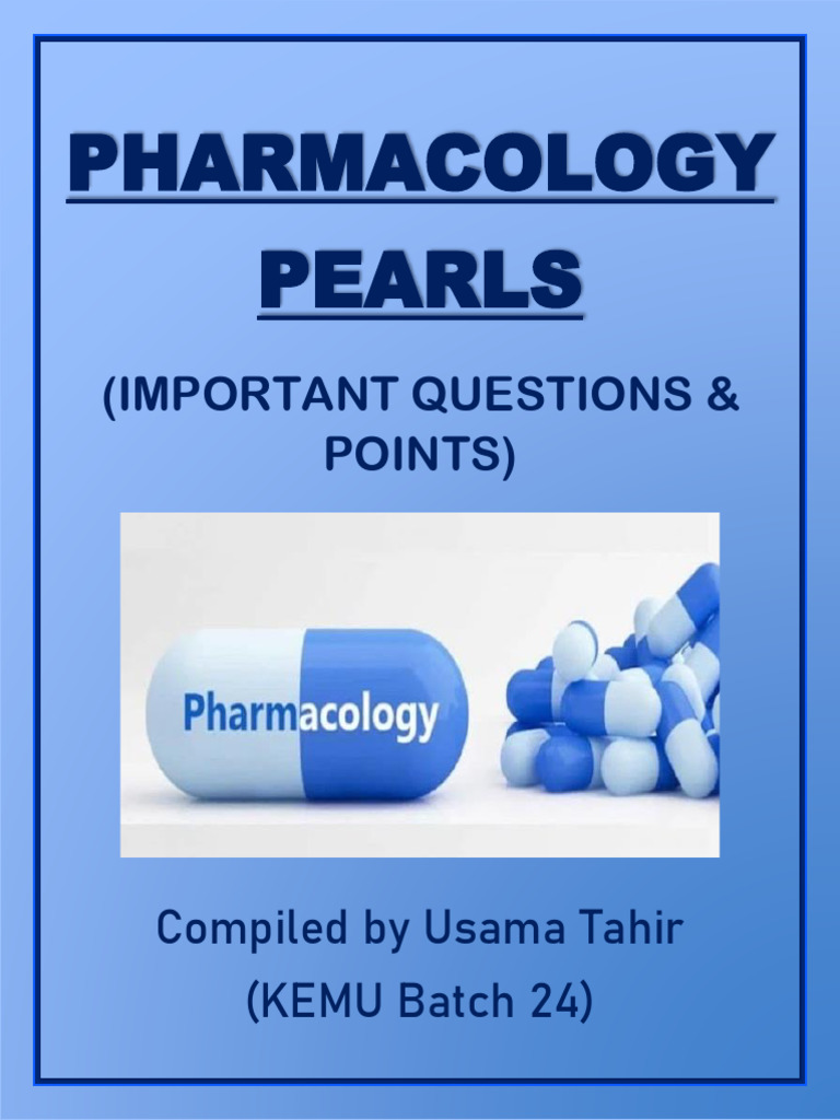Pharmacology Study Guide: Key Points | PDF | Thrombosis | Drugs