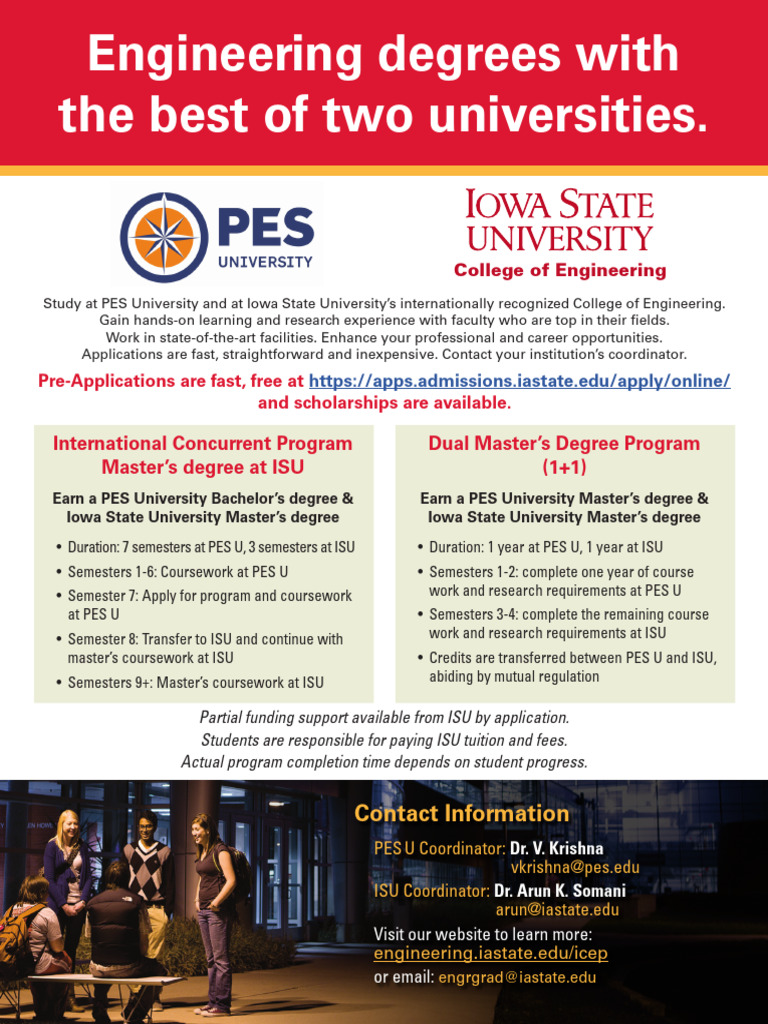 Iowa SU - PES University-ICEP Flyer - 2024 | PDF | Master's Degree ...