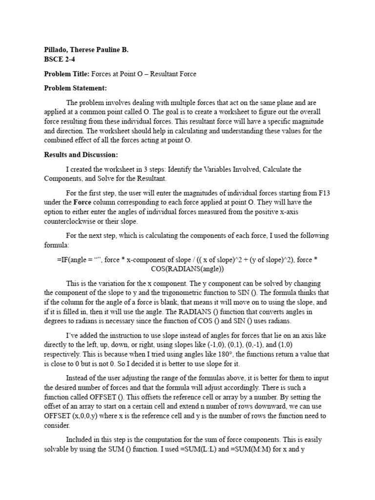 Resultant Force Calculation Guide | PDF | Matrix (Mathematics) | Force