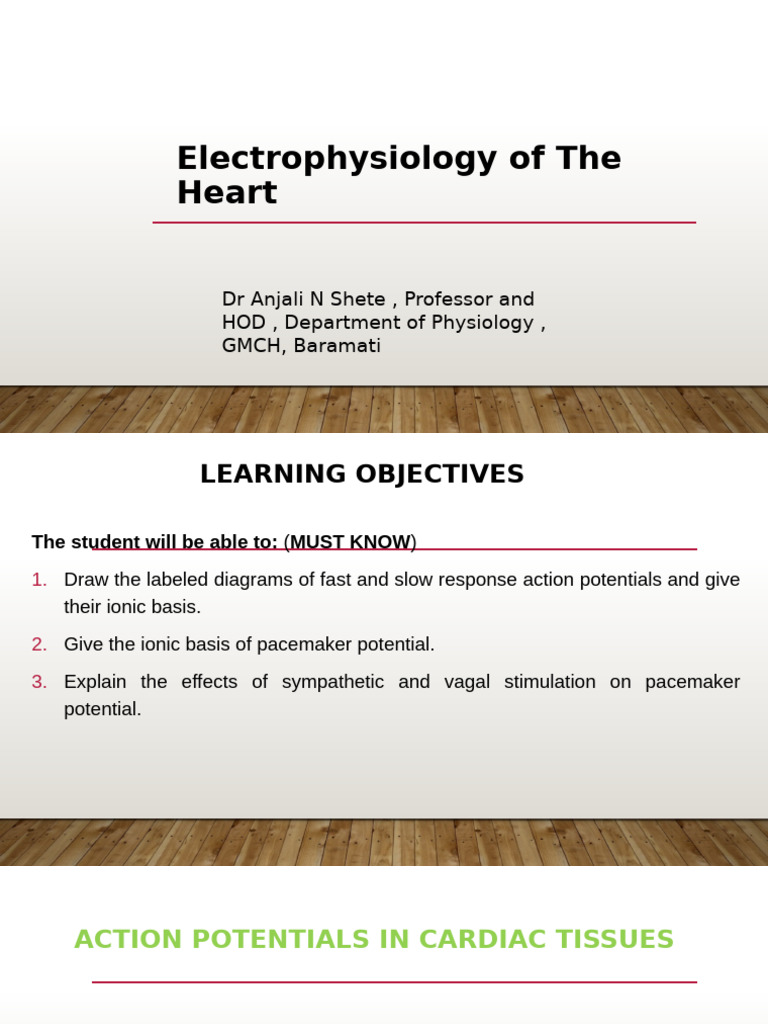 Lecture 4, Electrophysiology of The Heart | PDF | Action Potential ...