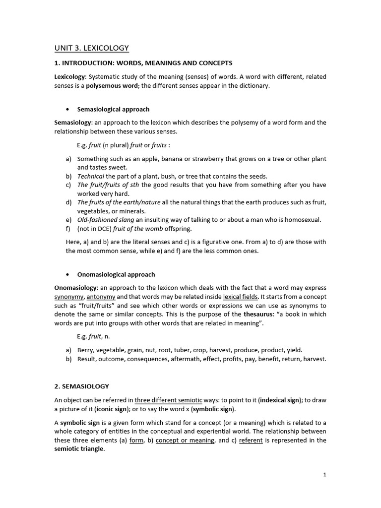 UNIT 3 | PDF | Semantics | Hierarchy