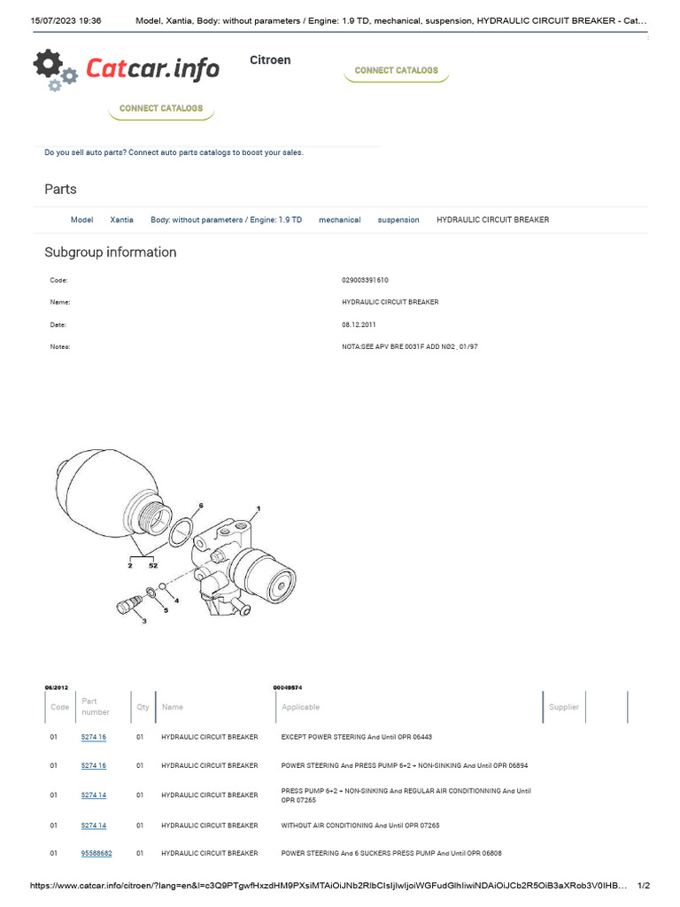 Model, Xantia, Body - Without Parameters - Engine - 1.9 TD, Mechanical ...