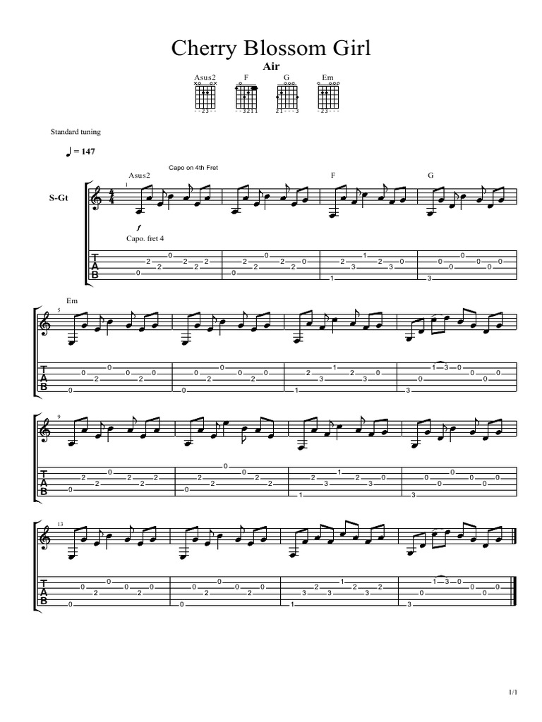 Air -Cherry Blossom Girl | PDF | European Musical Instruments | Musical ...