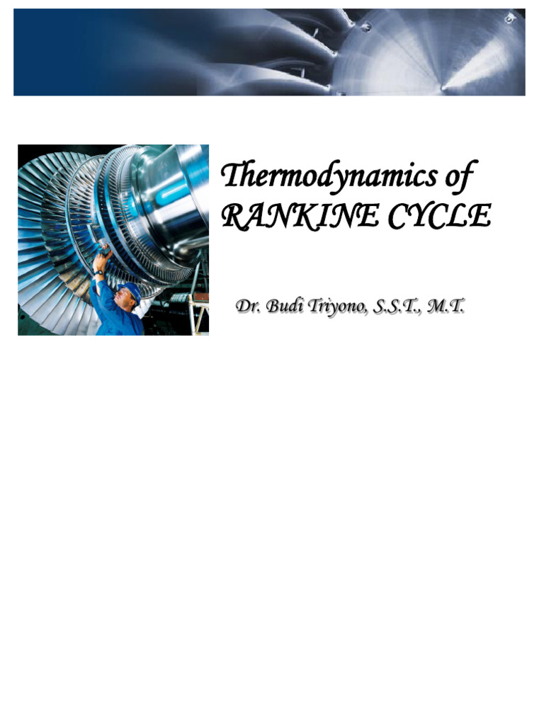 Rankine Cycle Thermodynamics Explained | PDF