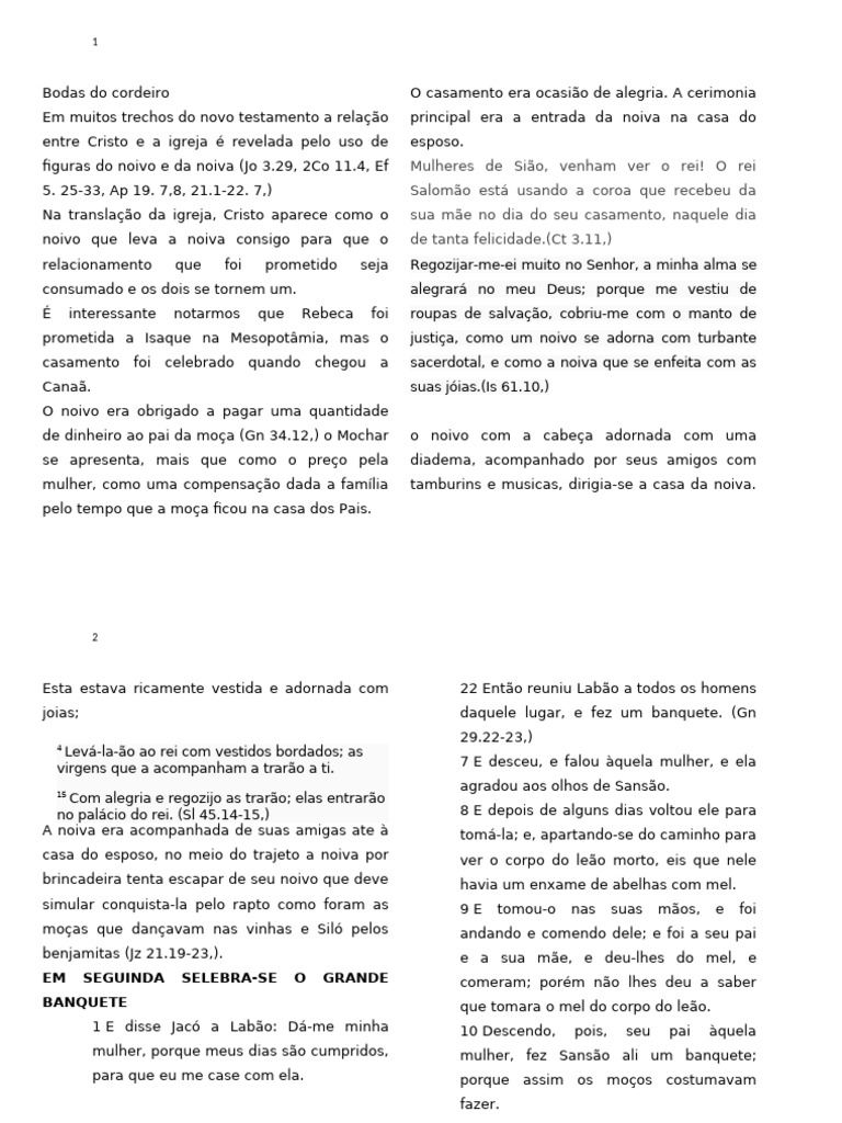 Bodas do cordeiro | PDF