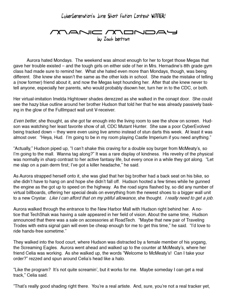 Cybergeneration - Net - Adventure - Manic Monday by Zach Bertram ...