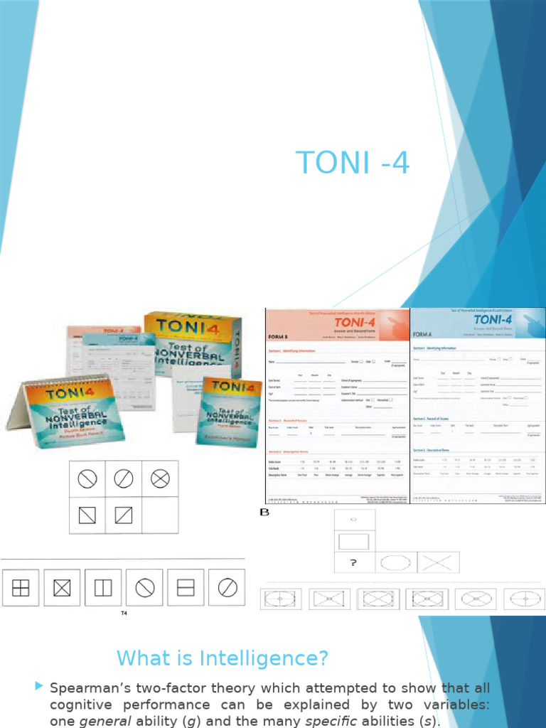 TONI-4 Nonverbal Intelligence Test | PDF | Intelligence Quotient ...