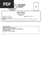 Grade 9 Geography Term 1 Worksheets | PDF | Topography | Contour Line