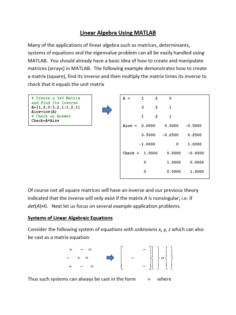 Linear_Algebra_Using_MATLAB | PDF | Eigenvalues And Eigenvectors ... Linear_Algebra_Using_MATLAB | PDF | Eigenvalues And Eigenvectors ...