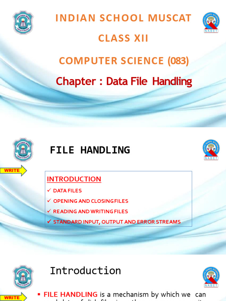 Python File Handling in Computer Science | PDF | Computer File | Data ...