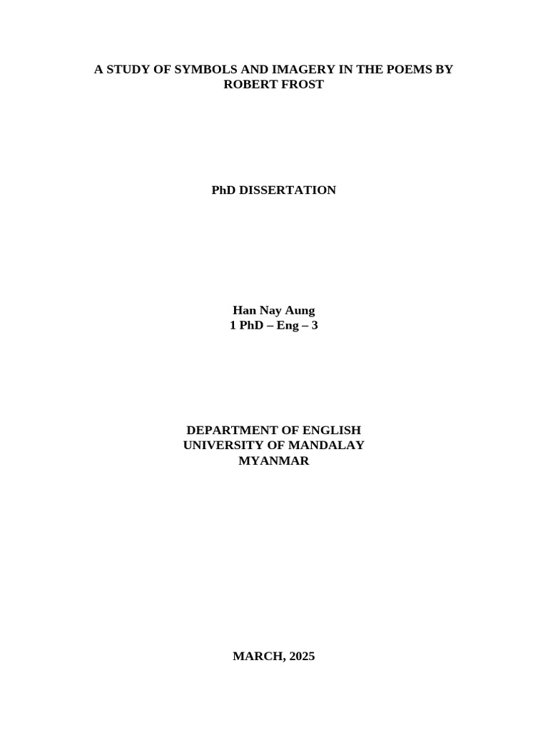 Symbolism and Imagery in Robert Frost (1hhhhhhhhh | PDF | Poetry | Symbols