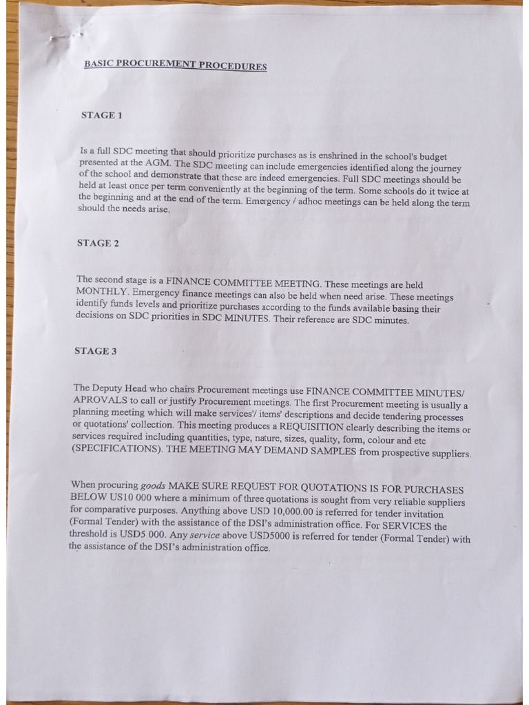 Procurement Procedure | PDF