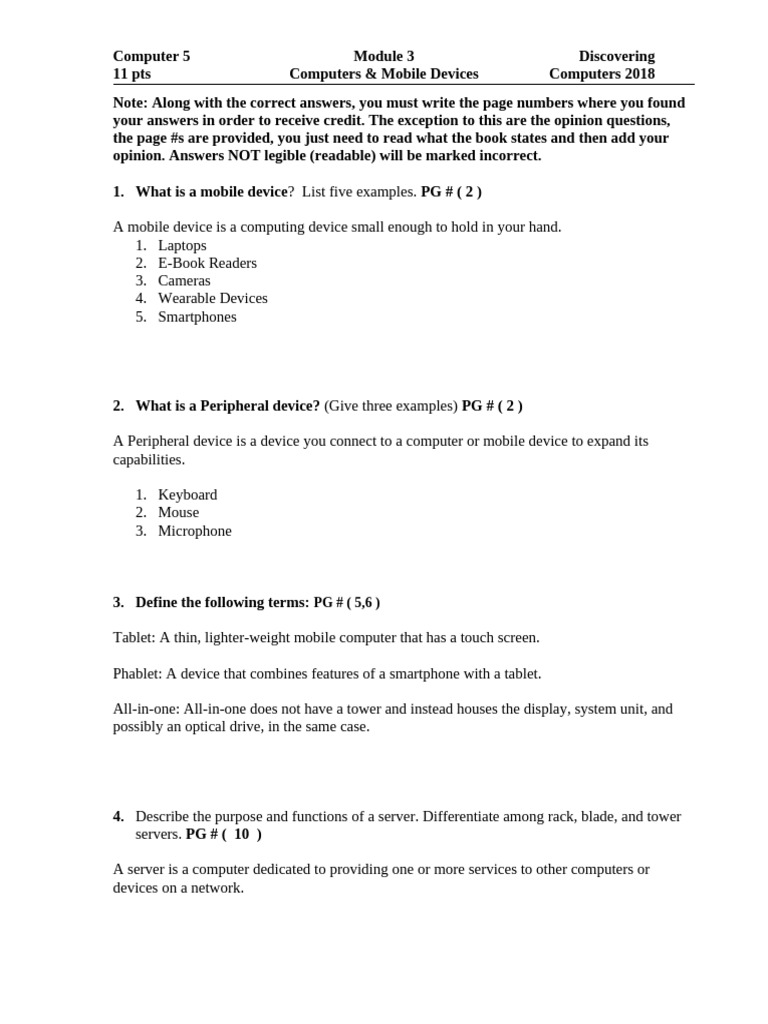 Discovering Computers 2018 CH 3 Questions | PDF | Wi Fi | Radio